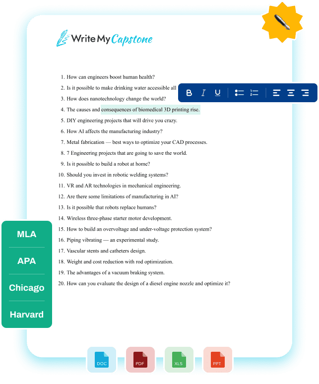 Top 30 Engineering Capstone Project Ideas